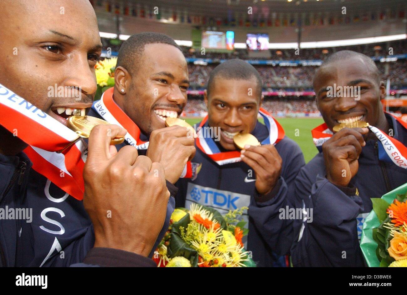 (dpa) - The US runners, (from L:) Joshua J. Johnson, Darvis Patton ...