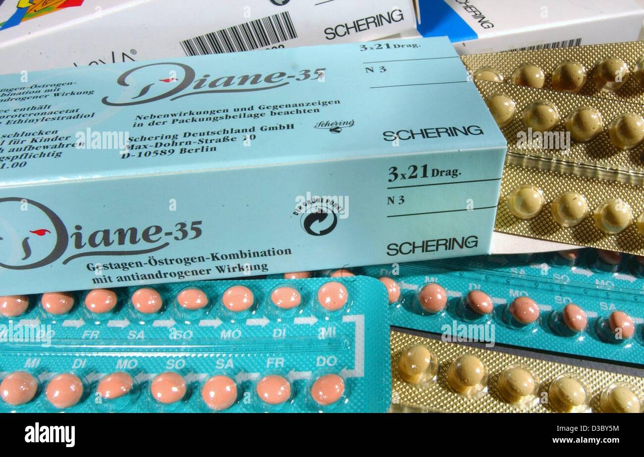 (dpa) - A package of 'Diane-35' pills, an andrology medicine for ...