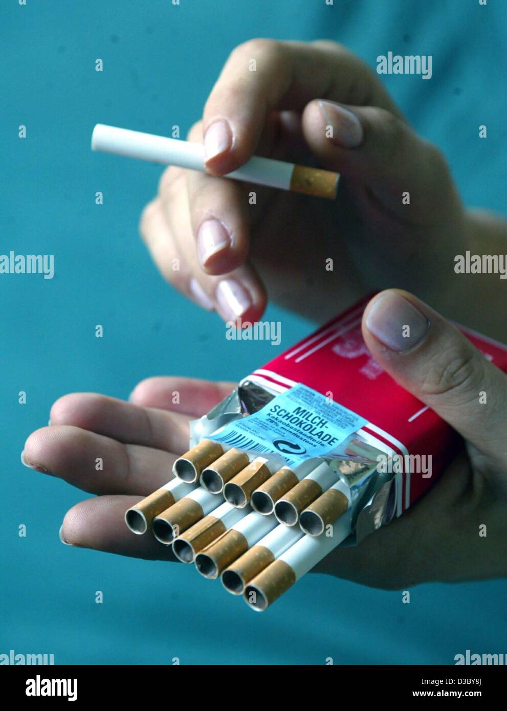 Chocolate cigarettes hi-res stock photography and images - Alamy