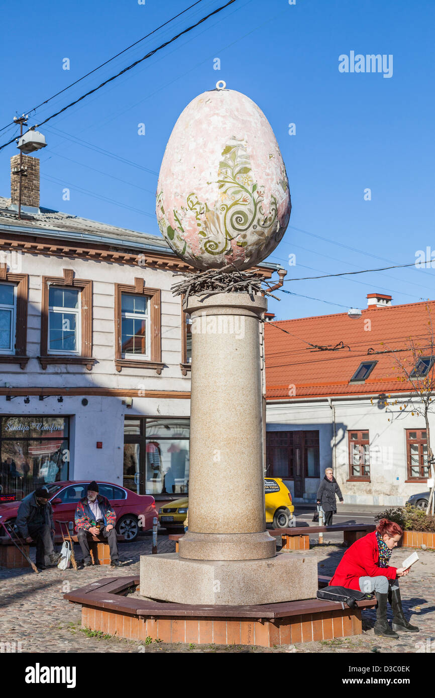 Sculpture Egg (Margutis) – an egg of rainbows - Raugyklos , Vilnius ...