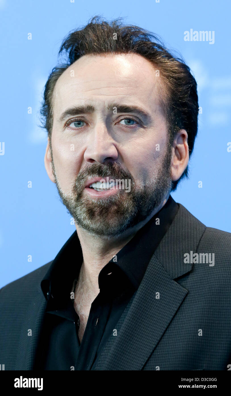 US actor Nicolas Cage poses at the photocall for the movie 'The Croods ...
