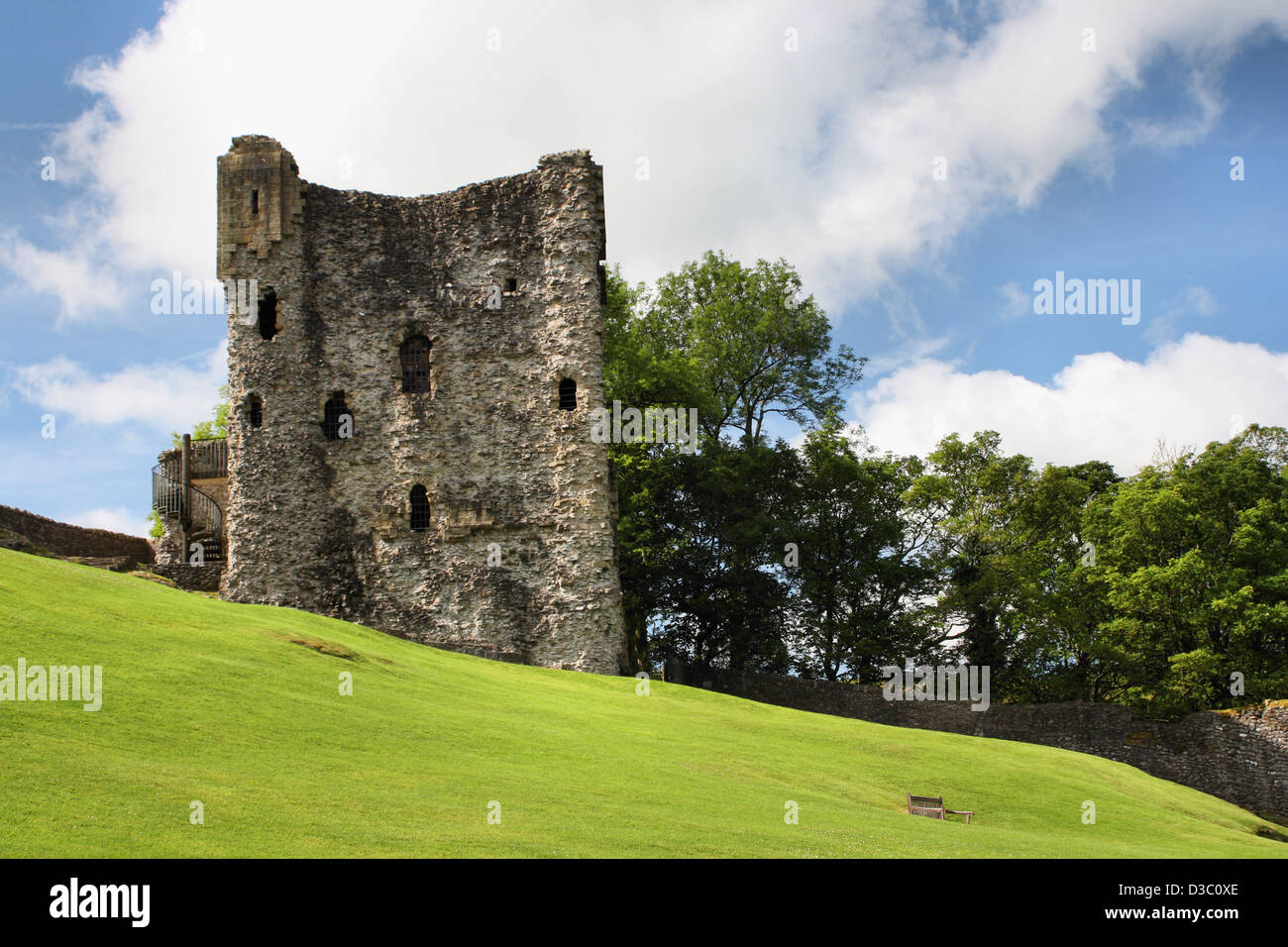 Peveril castle and its grounds in Castleton Stock Photo - Alamy