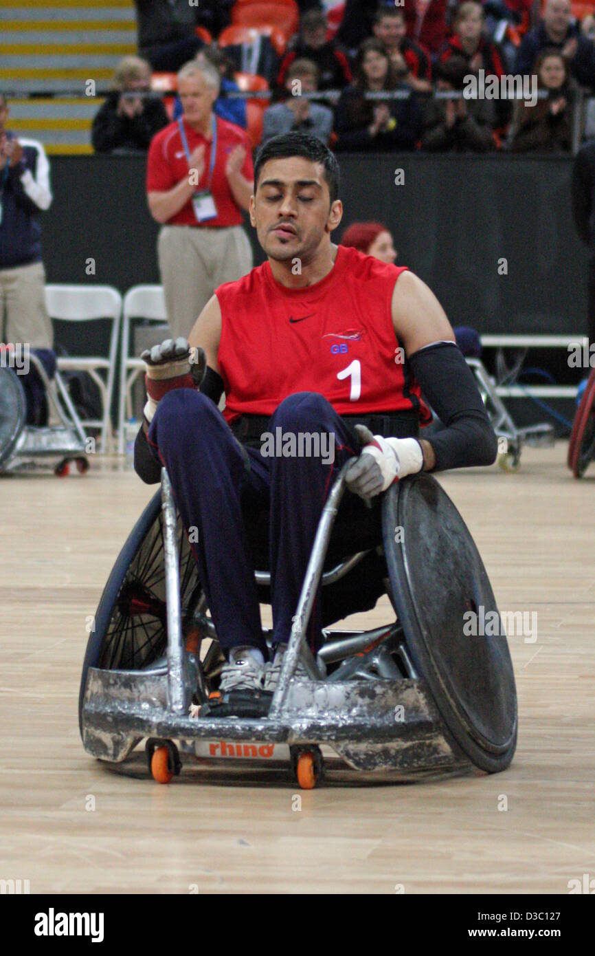 Mandip Sehmi of GB v Australia in the wheelchair rugby at the ...