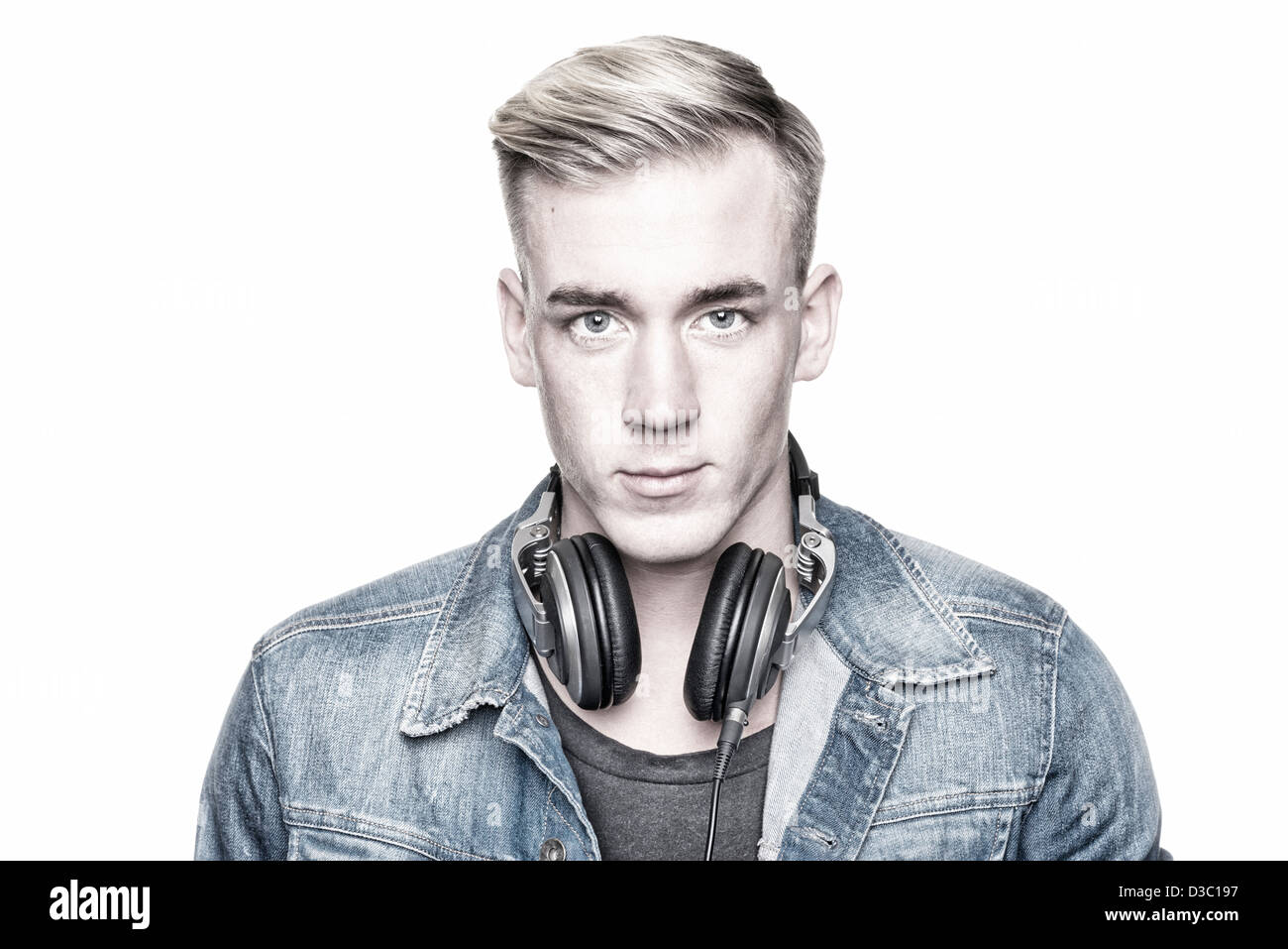 Portrait from a young dj Stock Photo - Alamy