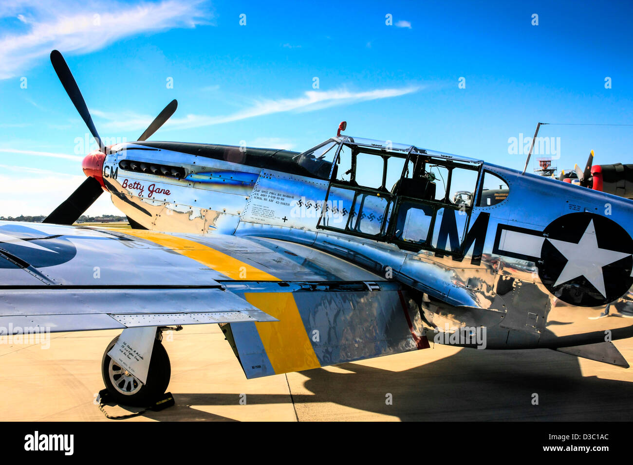 WWII North American P51C Mustang Fighter plane Stock Photo - Alamy