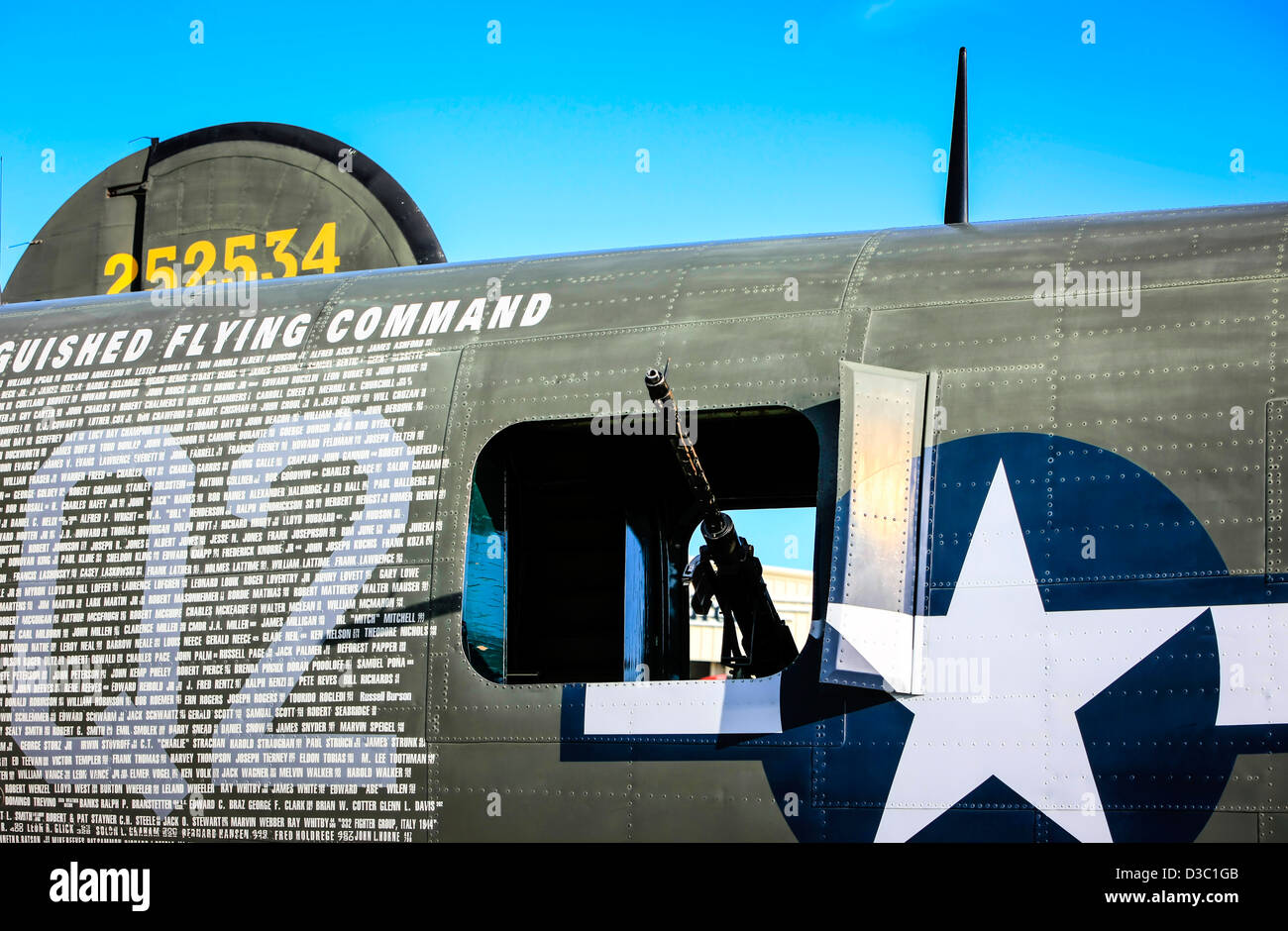 B24 Consolidated Liberator ww2 bomber plane waist gunner position Stock ...