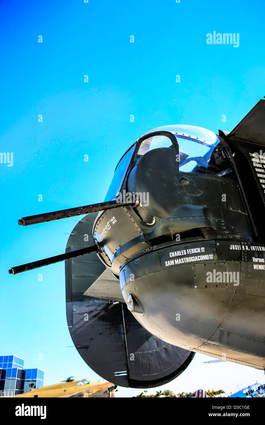 B24 Consolidated Liberator ww2 bomber plane tail gunner postion Stock ...