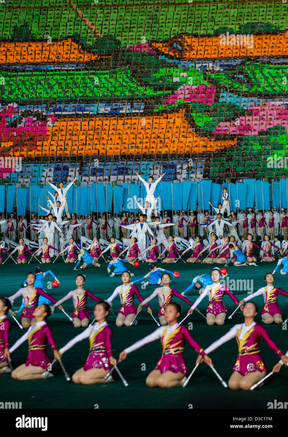 Arirang Mass Games At May Day Stadium, Pyongyang, North Korea Stock ...