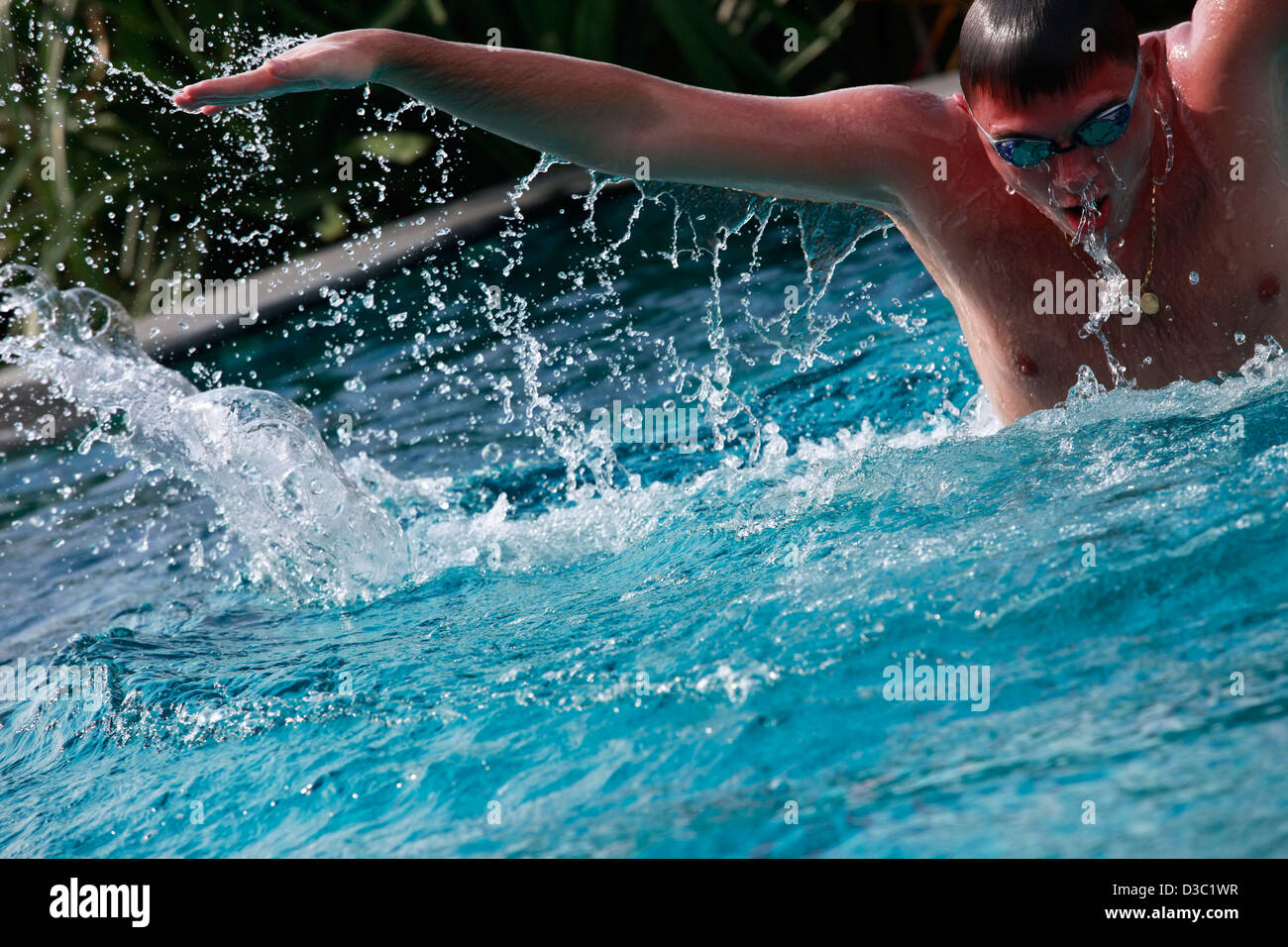 Young the man in a swimming pool Stock Photo - Alamy
