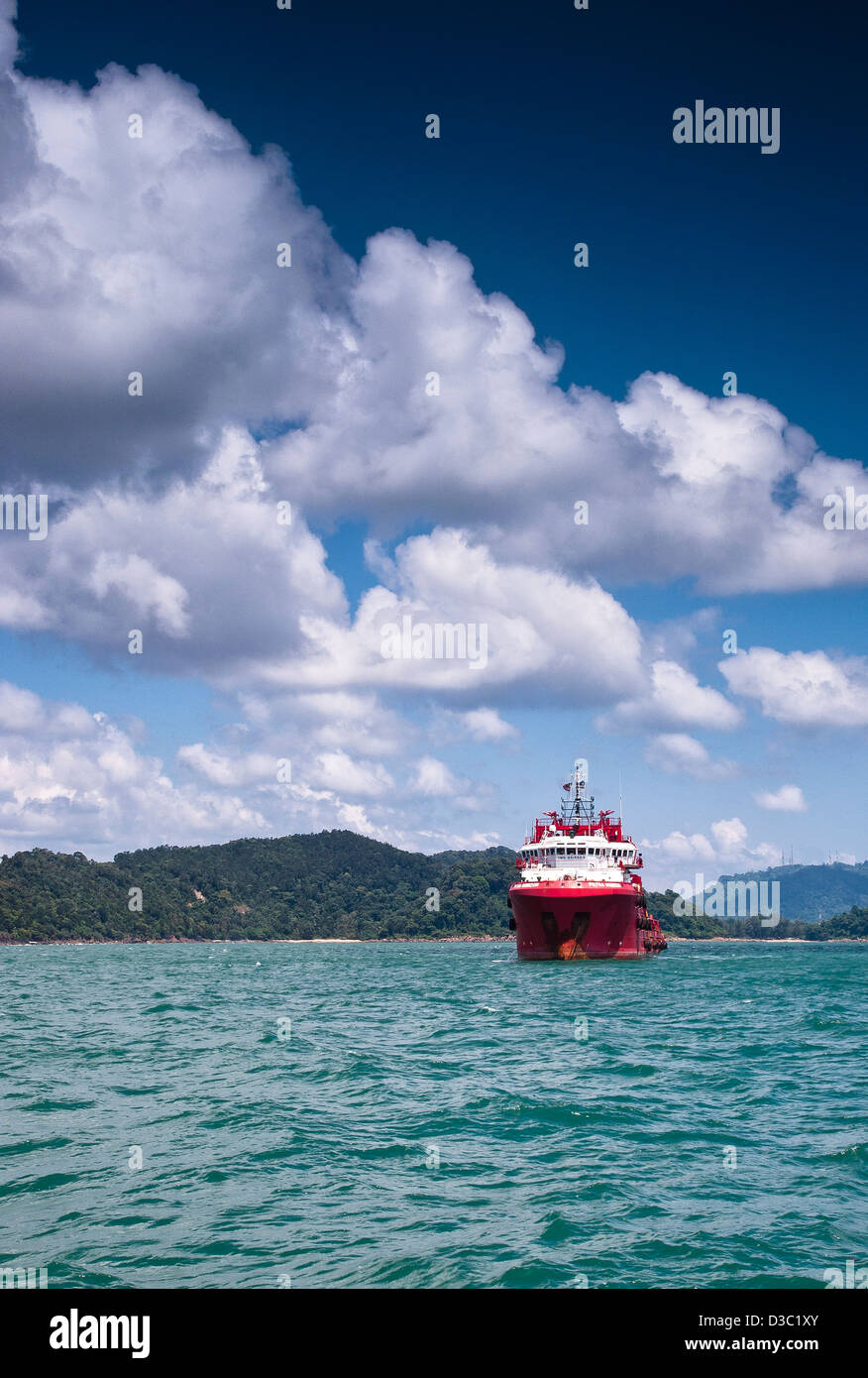 Offshore supply vessel anchorage at malaysia port Stock Photo - Alamy