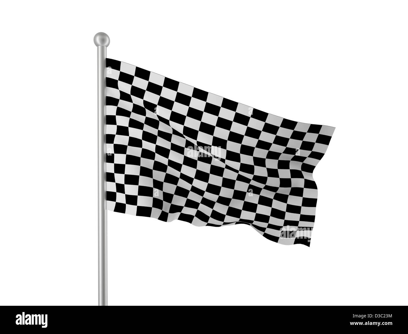start flag isolated on white Stock Photo - Alamy