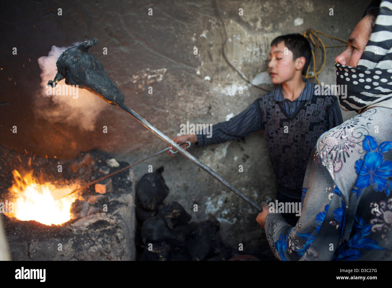 burning lamb heads Stock Photo - Alamy
