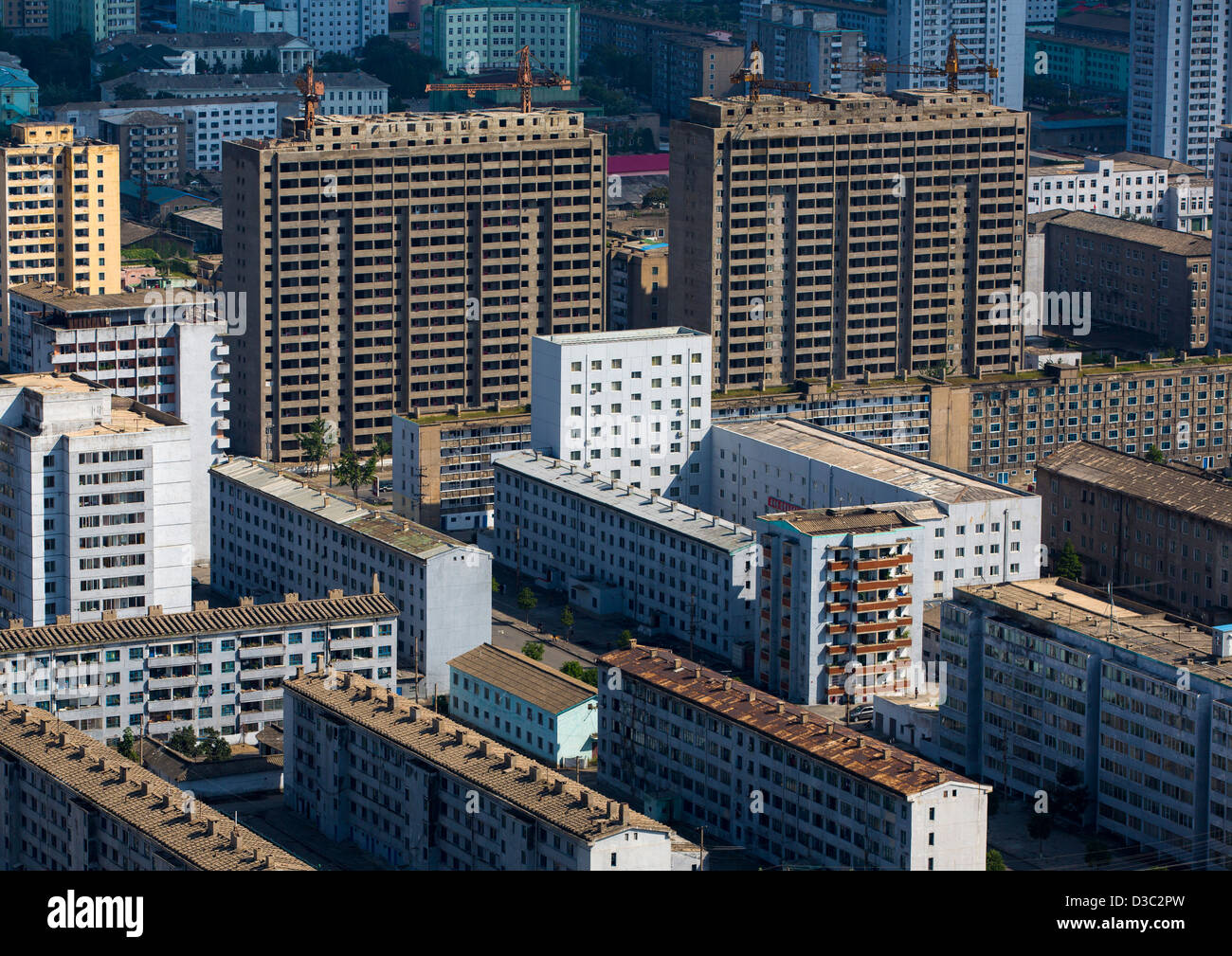 New Apartements Being Built, Pyongyang, North Korea Stock Photo - Alamy