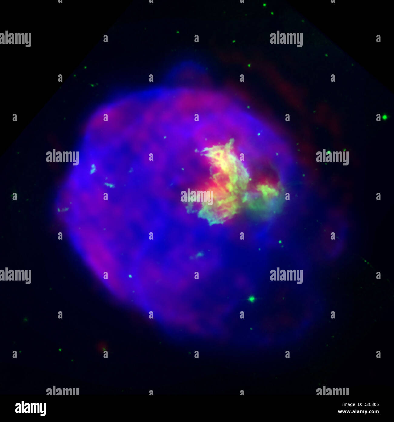 The Chandra X-ray Observatory captures a glowing supernova remnant in ...