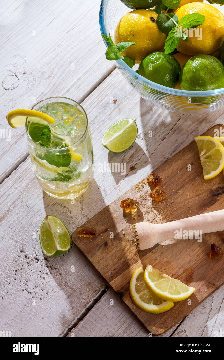 Fresh citrus fruits for cold drink Stock Photo - Alamy