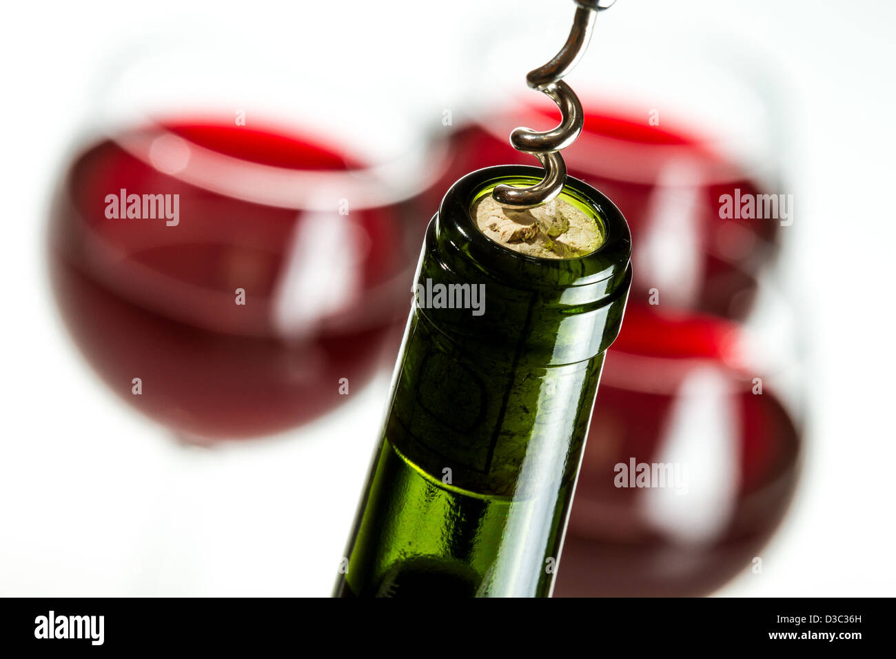 Sommelier opening red wine bottle hi-res stock photography and images ...