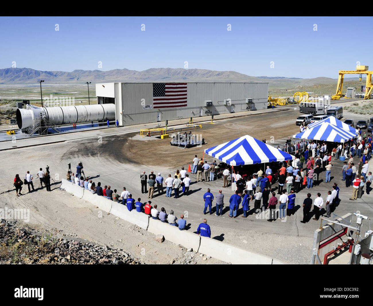 NASA unveils the first-stage motor for the Ares I rocket, designed to ...