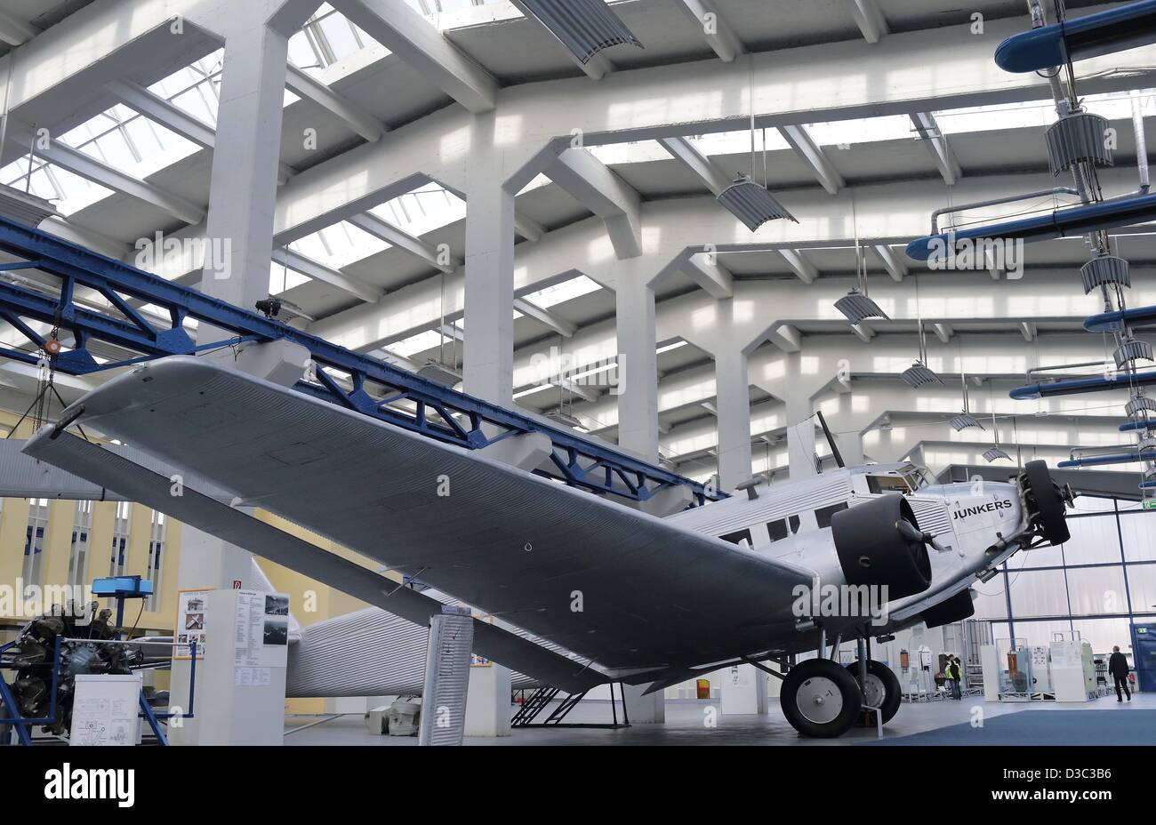 A Junkers JU 52 aircraft at the technical musuem Hugo Junkers in Dessau ...