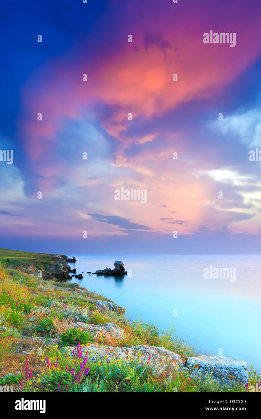 Bright summer sea landscape hi-res stock photography and images - Alamy