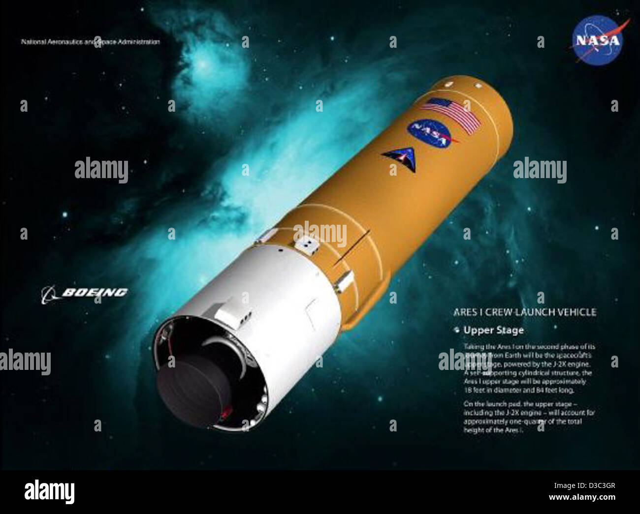 Ares I Upper Stage -- Artist Concept (NASA, Ares, 7/24/09 Stock Photo ...