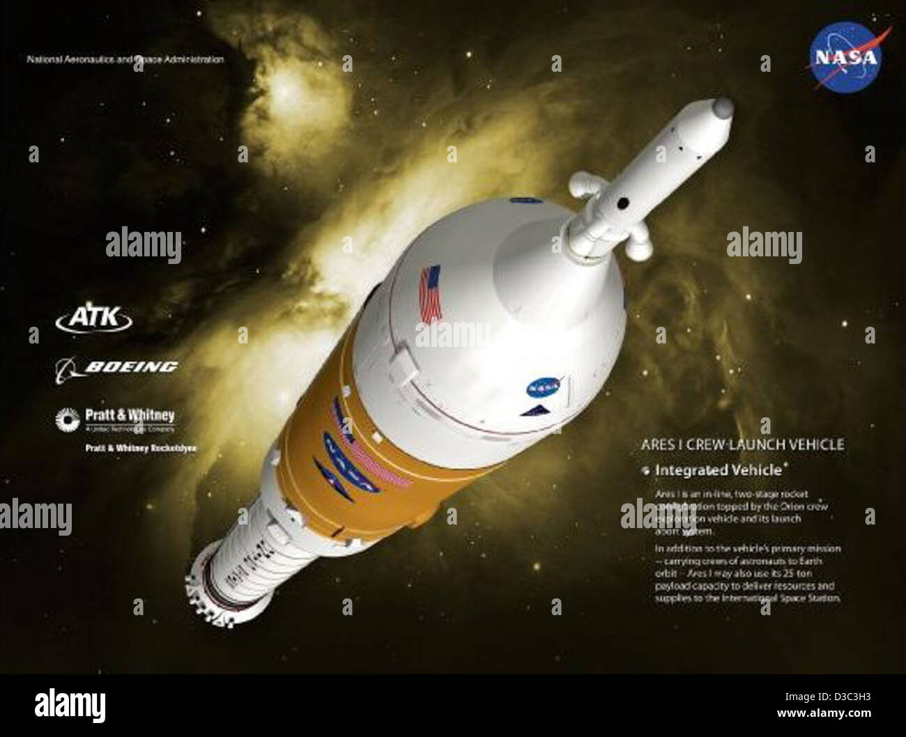 Ares I Integrated Vehicle -- Artist Concept (NASA, Ares, 7/24/09 Stock ...