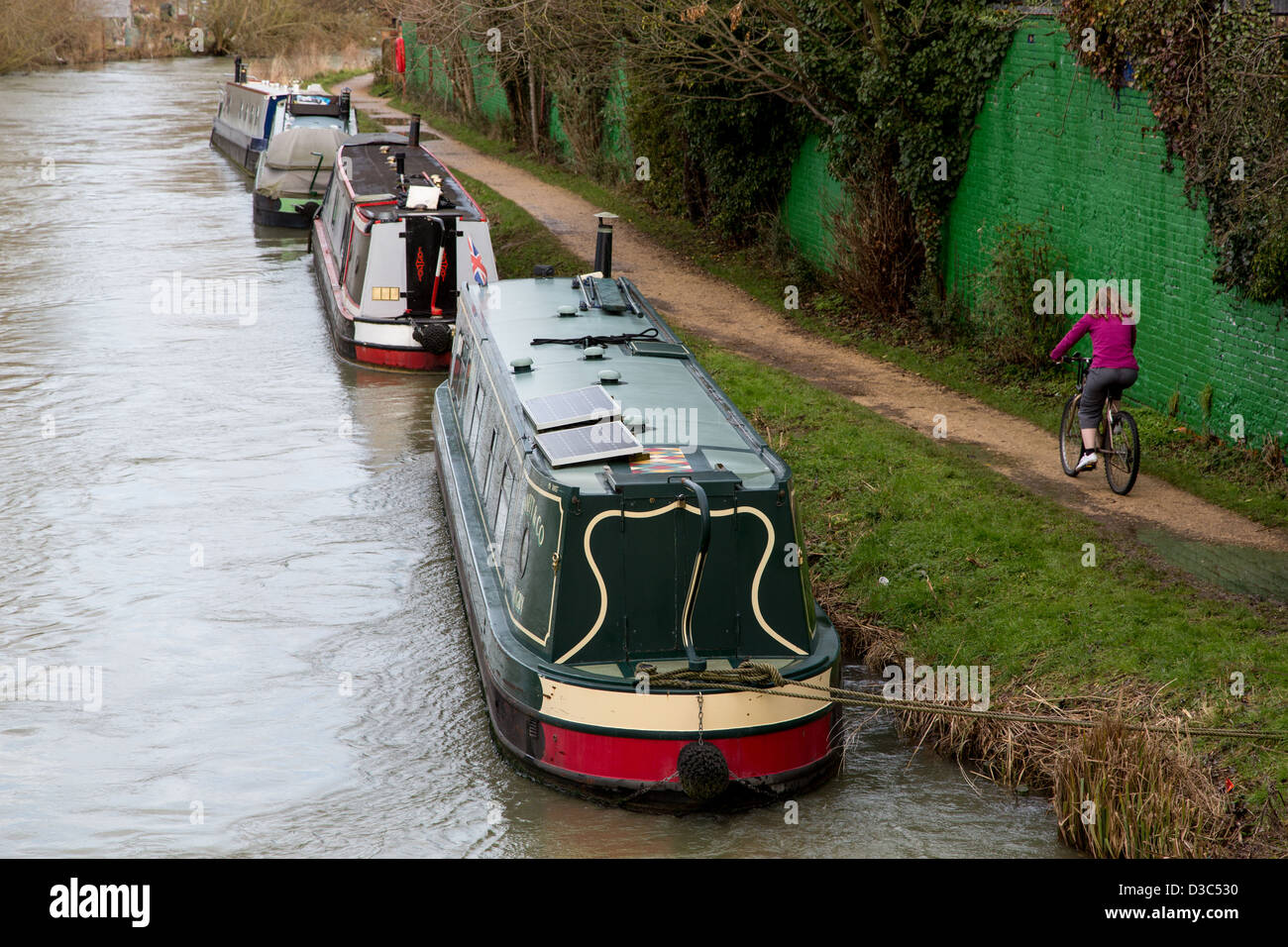 Cycling Along Tow Path High Resolution Stock Photography and Images - Alamy