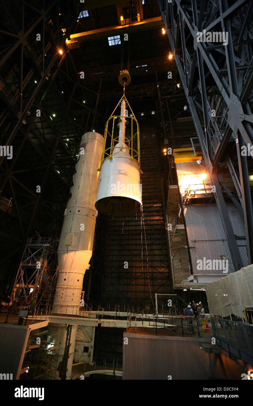 Ares I-X Test Rocket Complete (NASA, Ares, 08/14/09 Stock Photo - Alamy