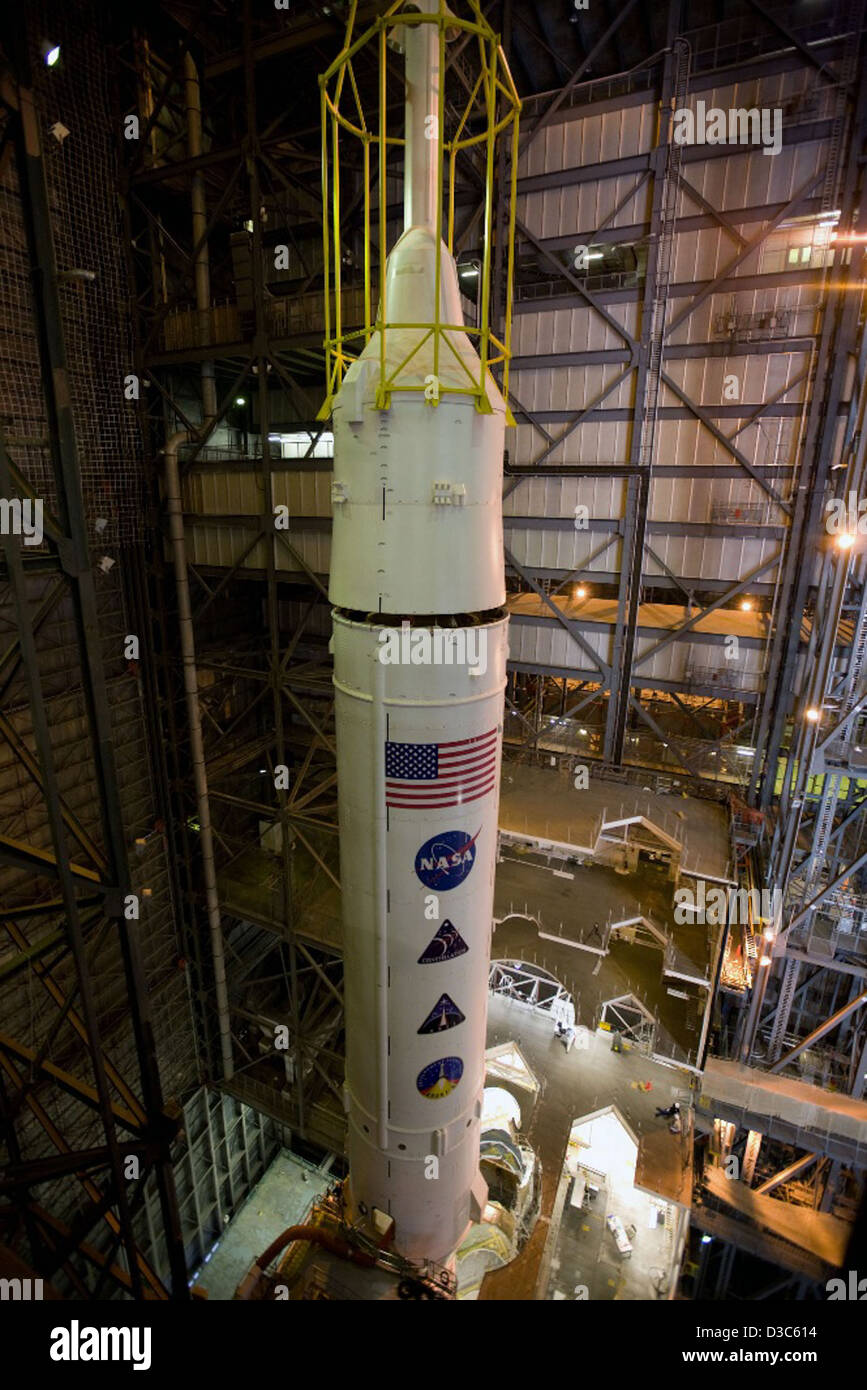 Ares I-X Test Rocket Complete (NASA, Ares, 08/14/09 Stock Photo - Alamy