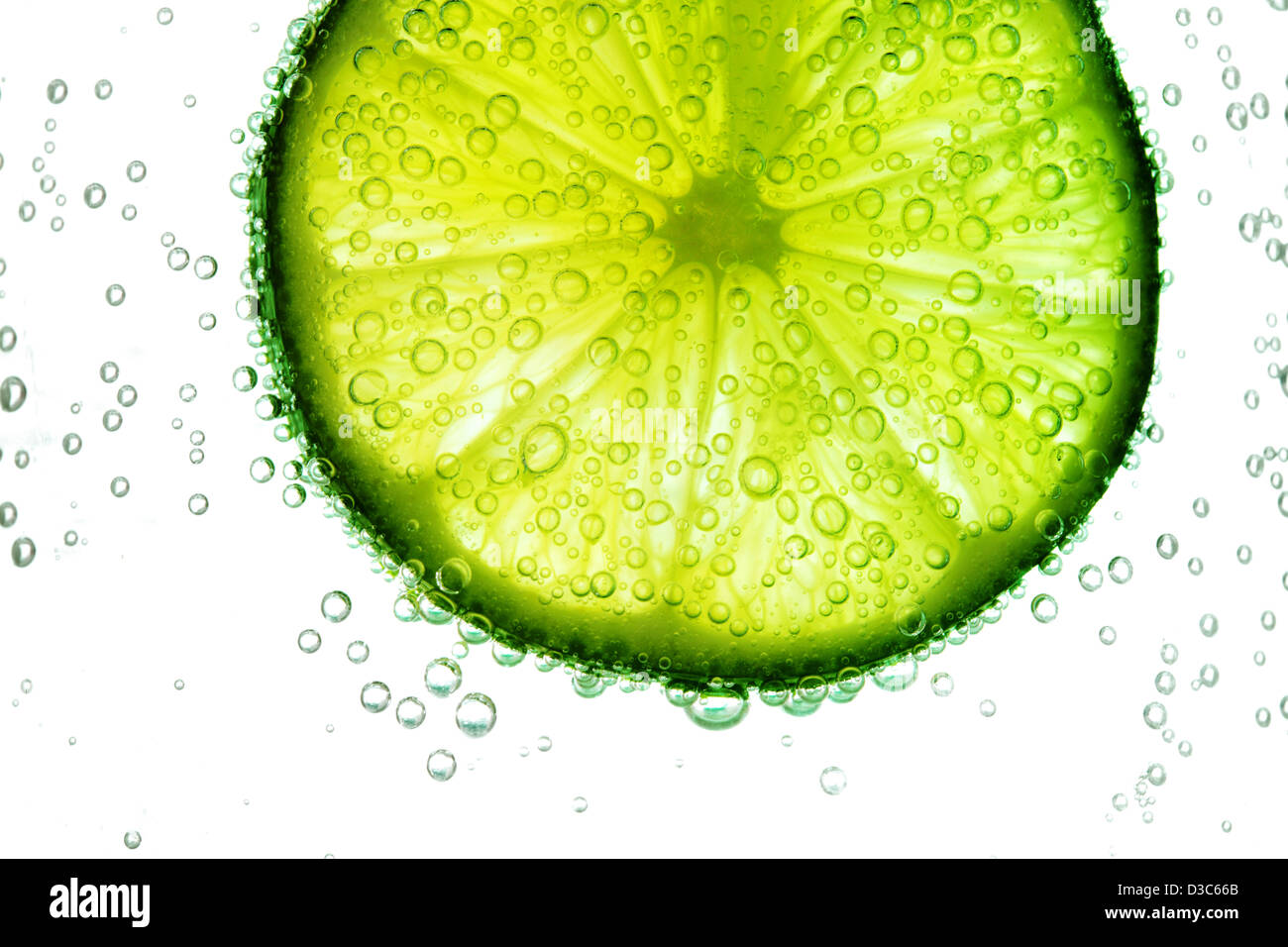 lime slice in water bubbles Stock Photo - Alamy