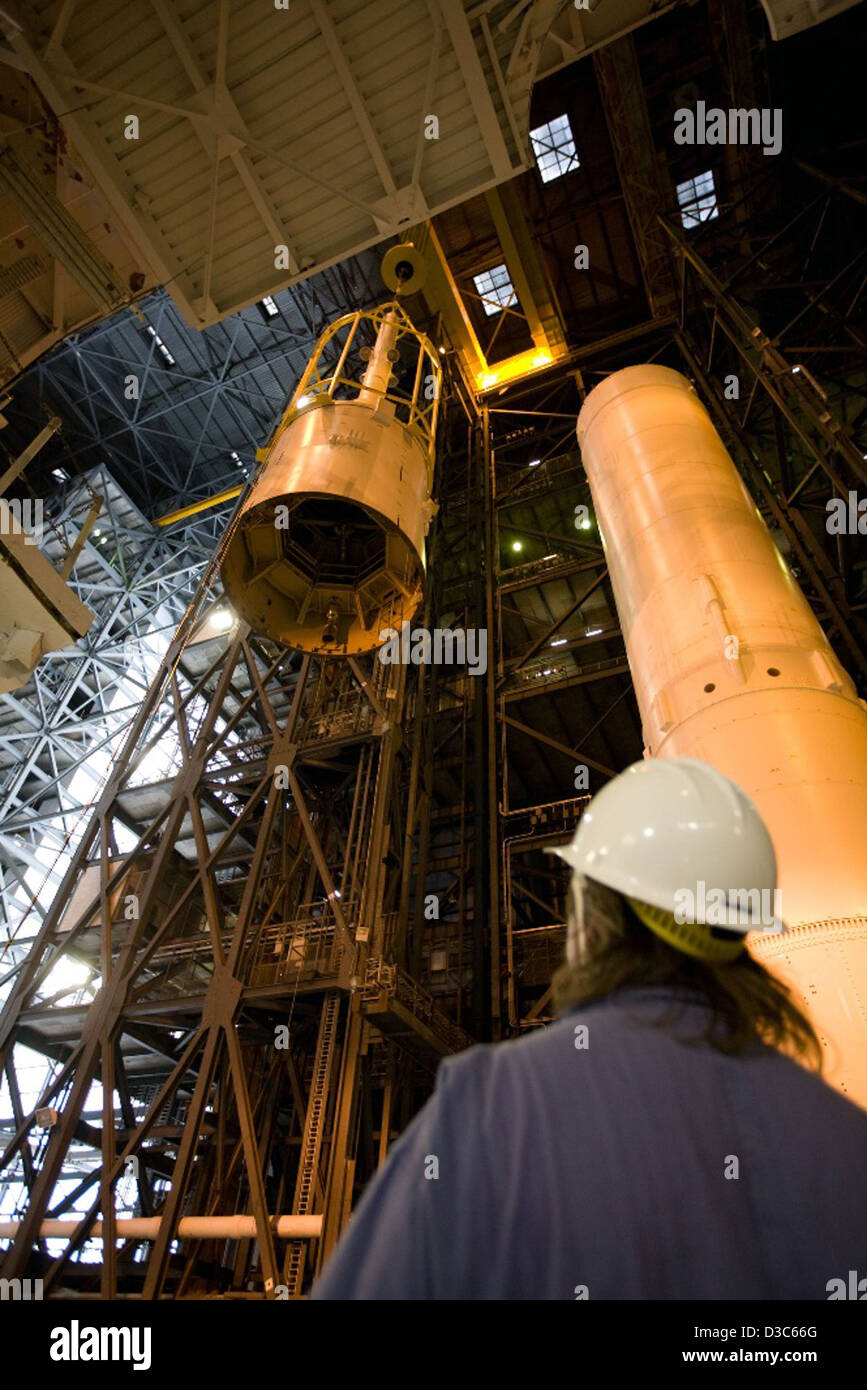 Ares I-X Test Rocket Complete (NASA, Ares, 08/14/09 Stock Photo - Alamy