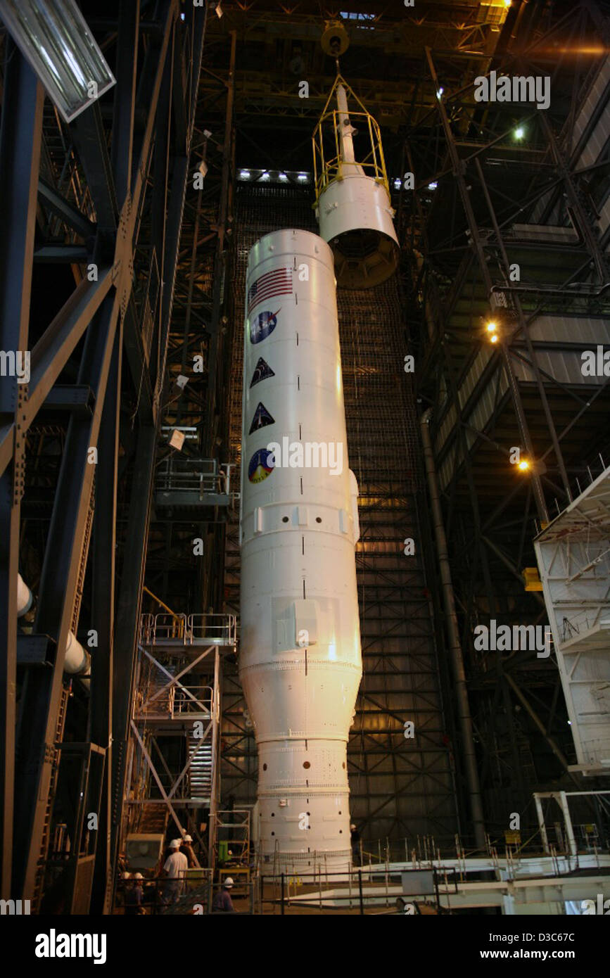 Ares I-X Test Rocket Complete (NASA, Ares, 08/14/09 Stock Photo - Alamy