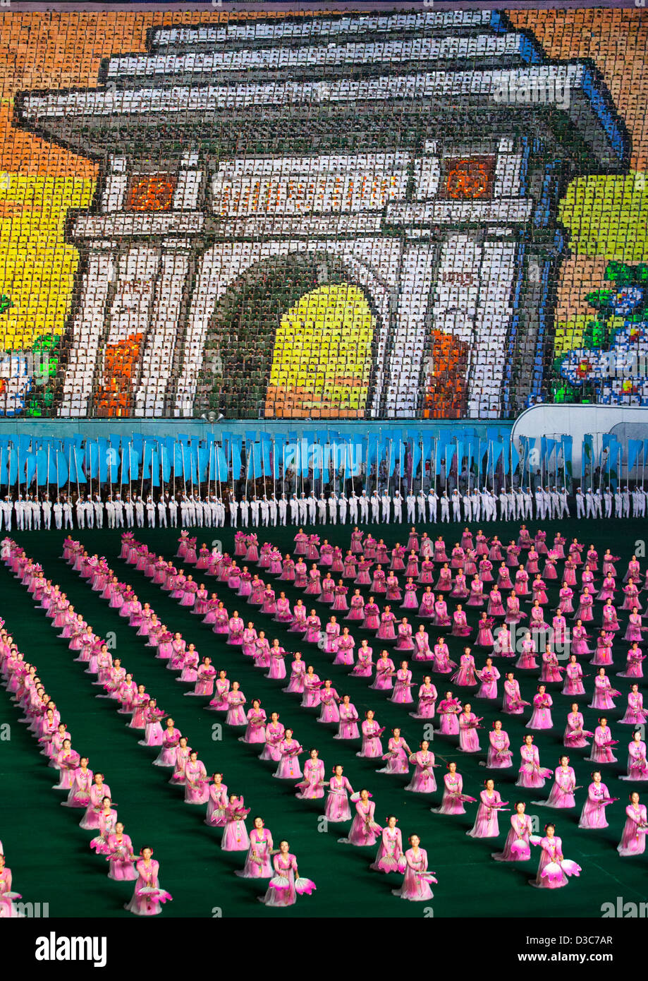 Arch Of Triumph Human Fresco During Arirang Mass Game In May Day ...