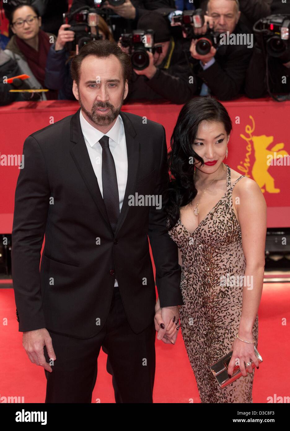 Berlin, Germany. 15th February 2013. US actor Nicolas Cage and his wife ...