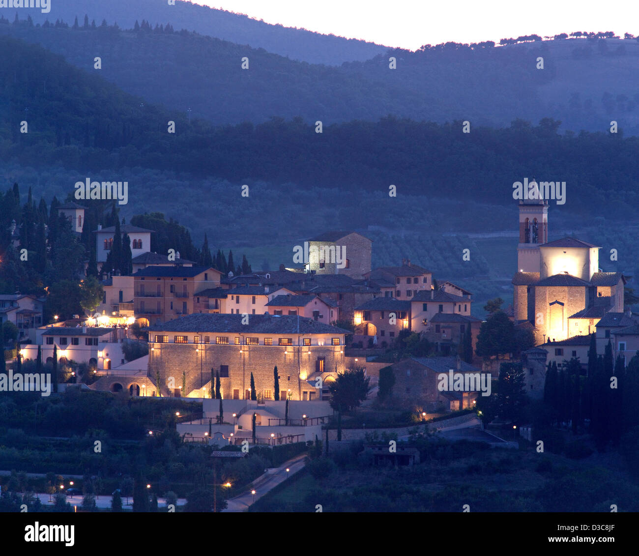 panorama view of Solomeo, Umbria, Italy Stock Photo - Alamy
