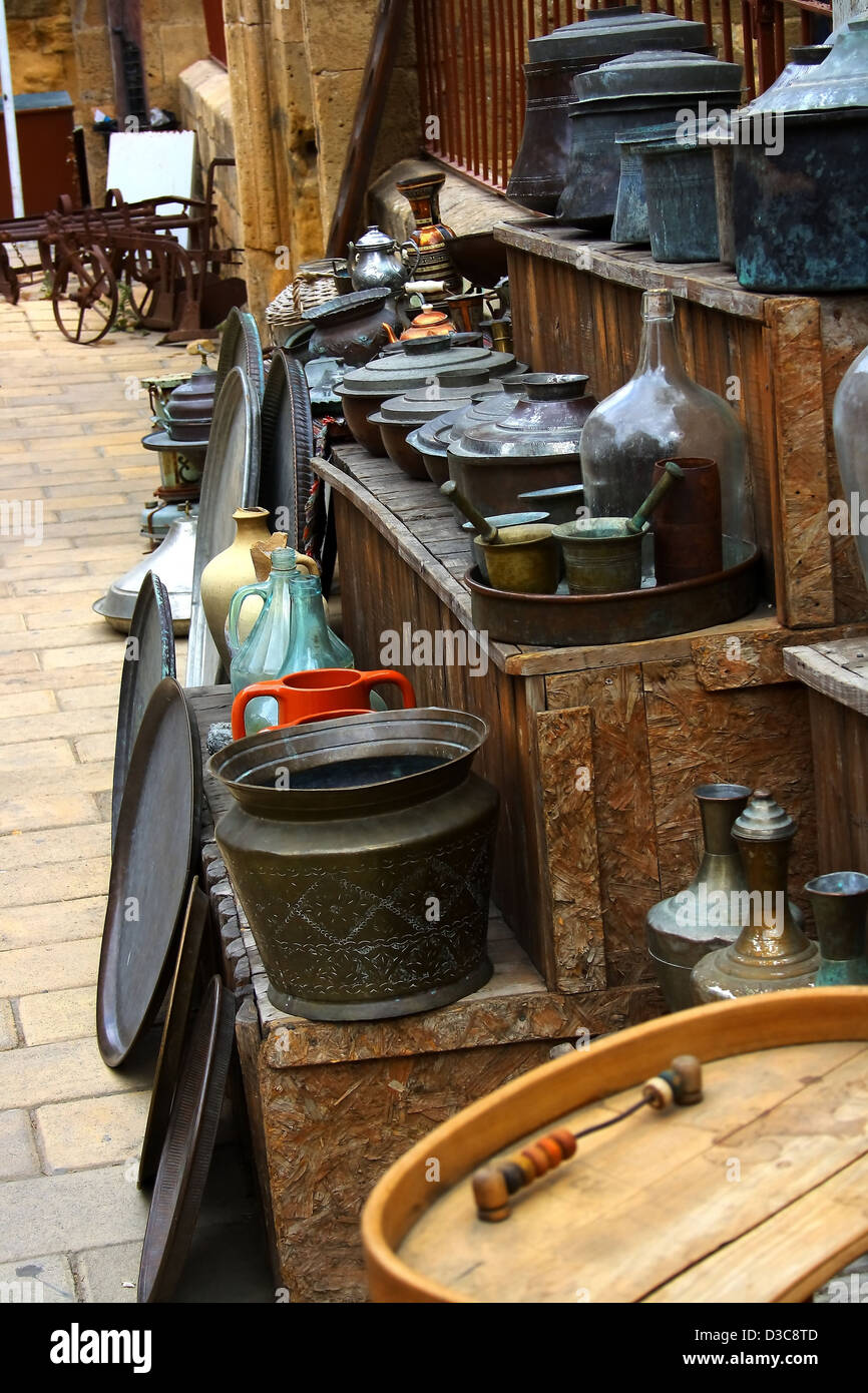 old antique things that from market for sell Stock Photo - Alamy