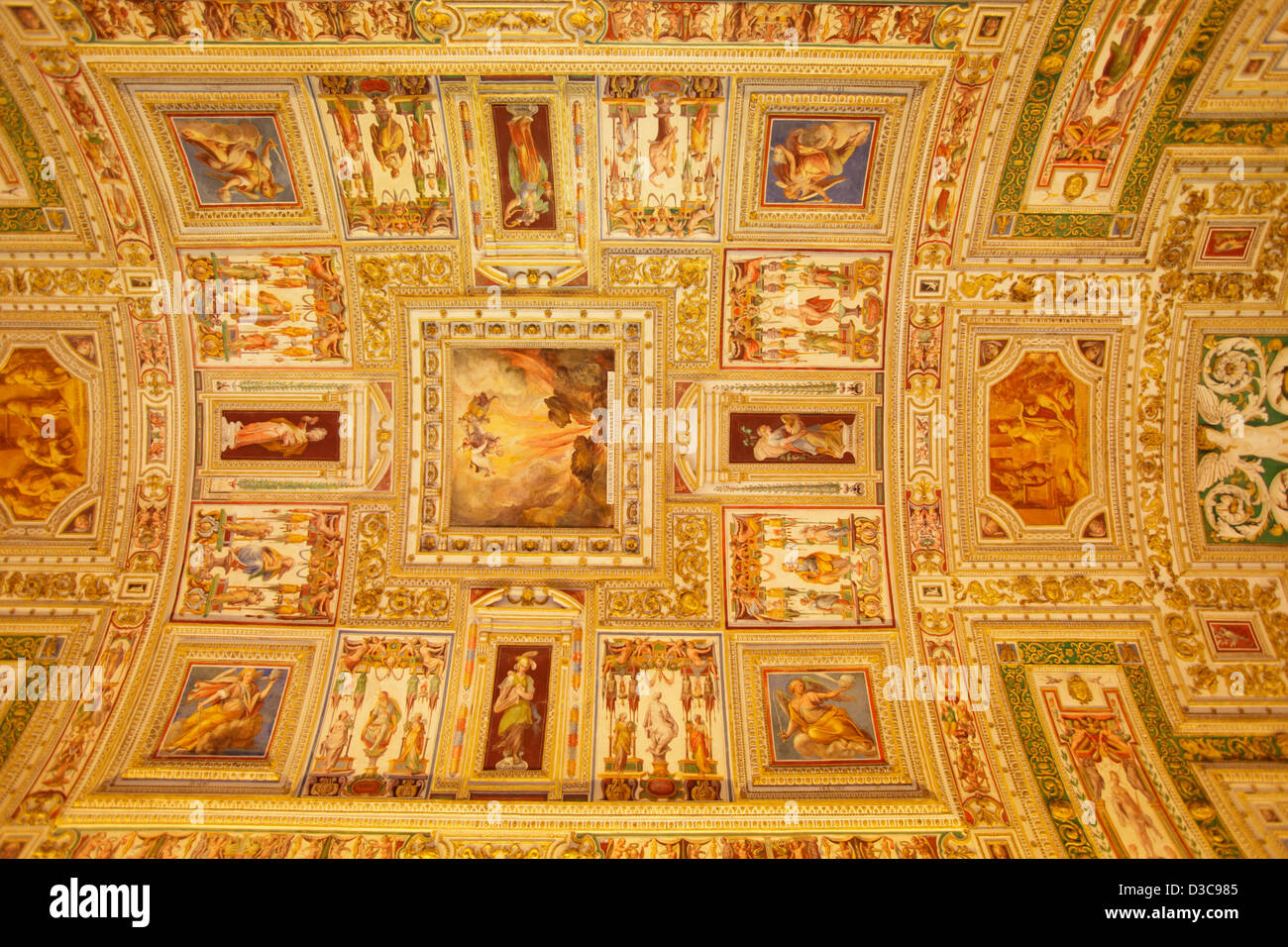 Ceiling in the Gallery of Maps in the Vatican museum, Rome, Italy Stock Photo - Alamy