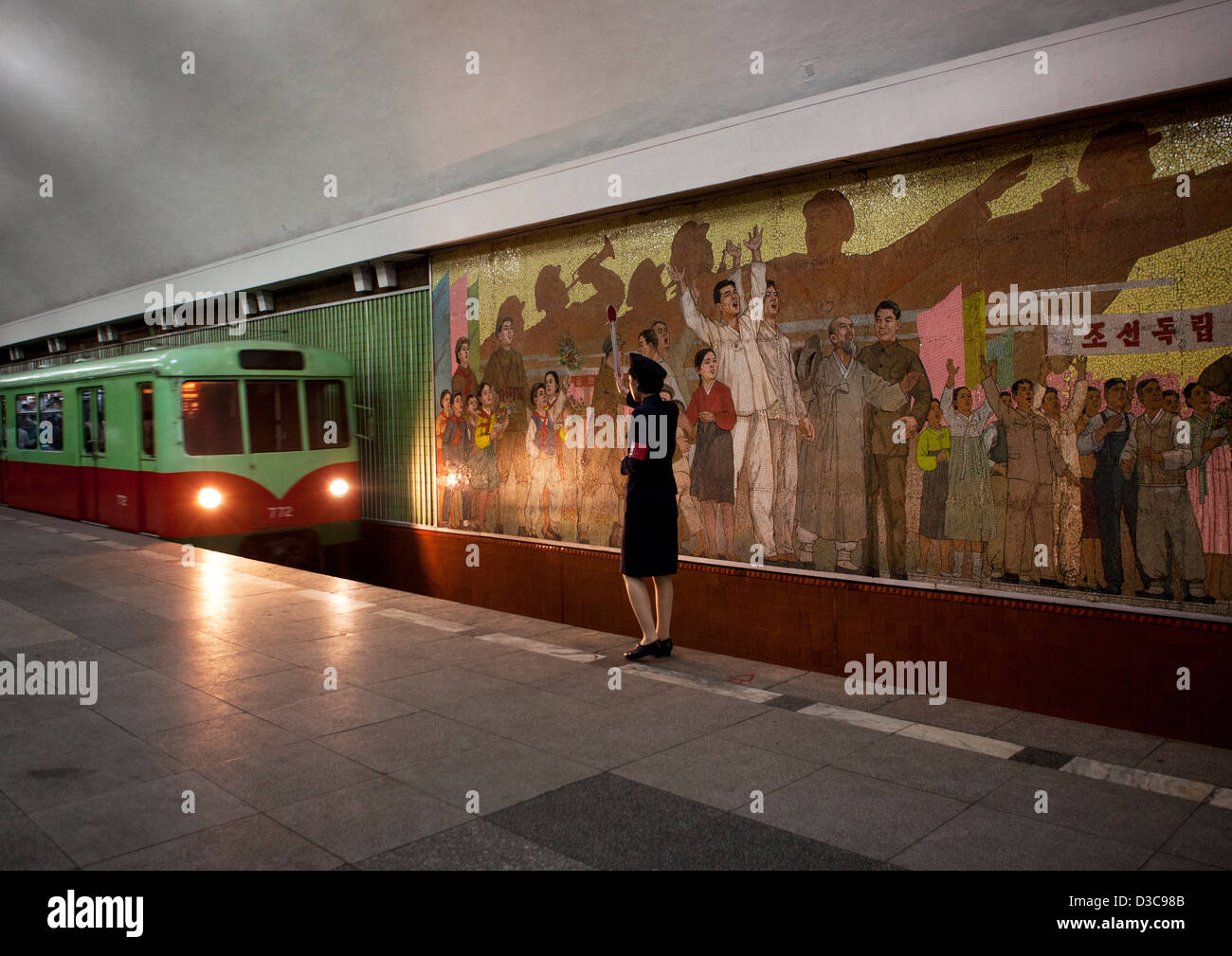 Inside The Subway, Pyongyang, North Korea Stock Photo - Alamy