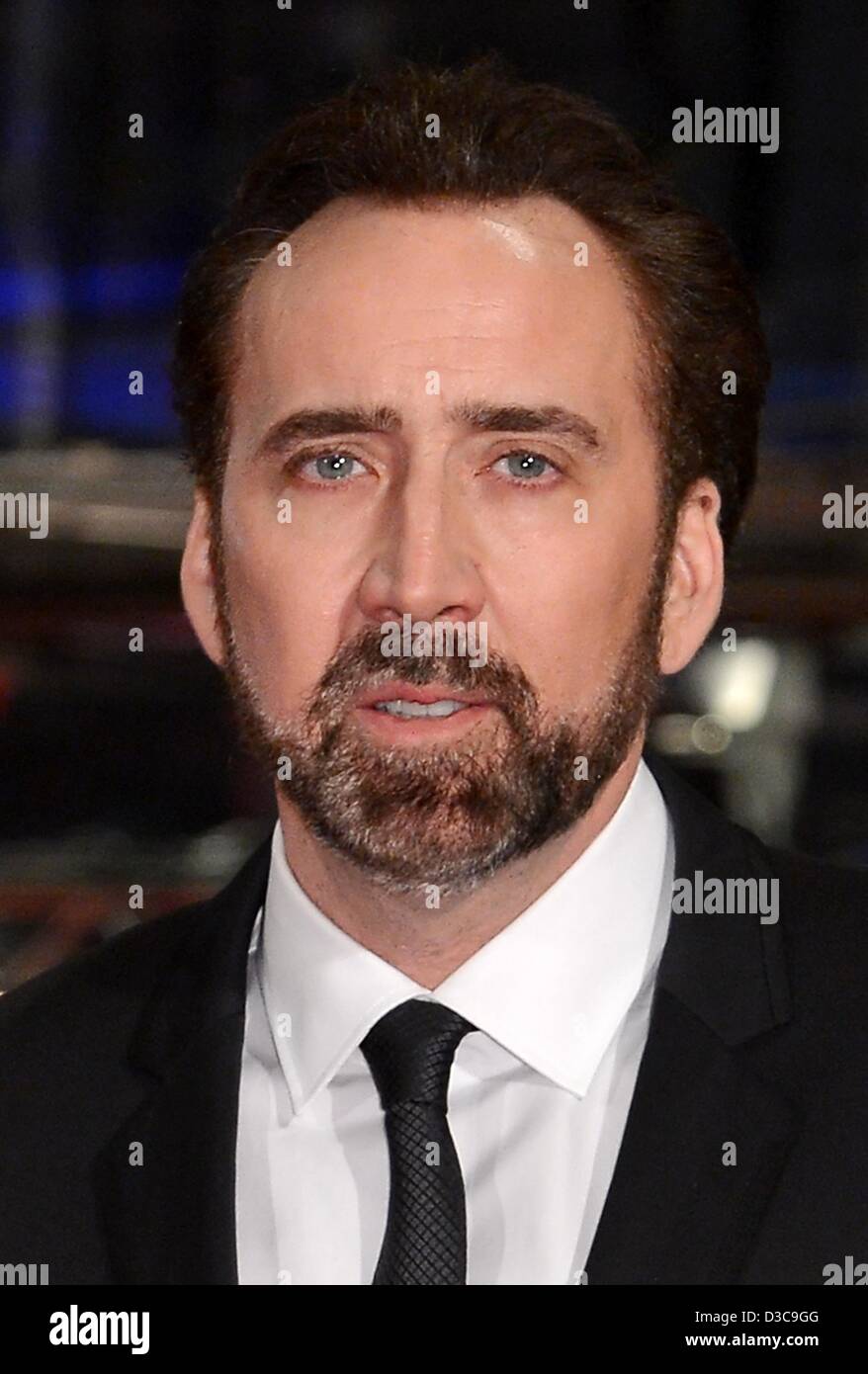 US actor Nicolas Cage arrives for the premiere of 'The Croods' during ...