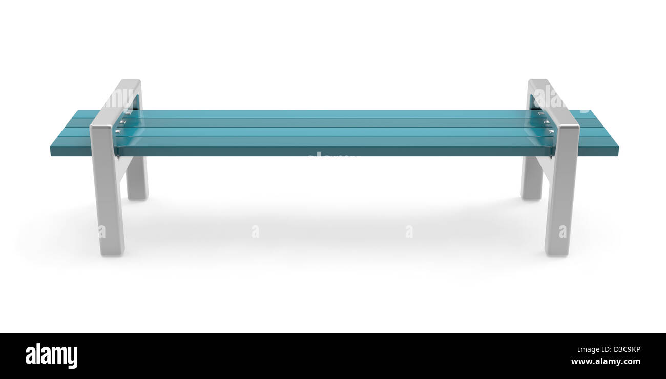 Bench on white background, 3d rendered image Stock Photo - Alamy