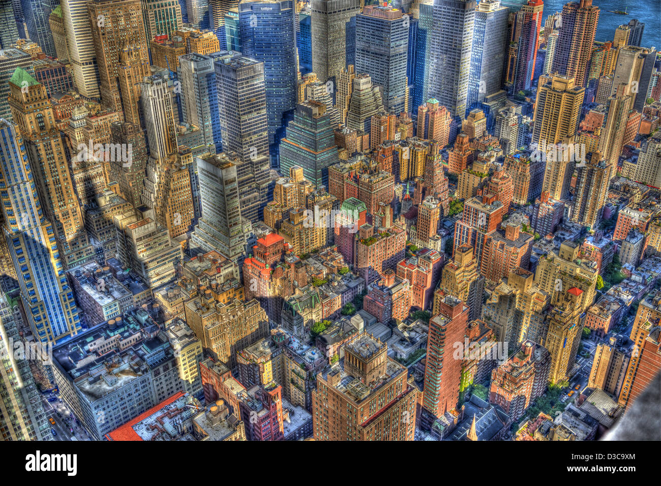 Manhattan, Skyline, New York City (Special Effect Stock Photo - Alamy