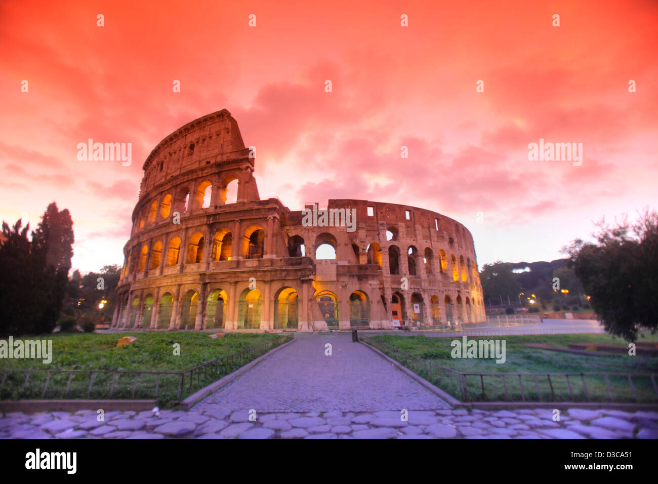 Colosseum at sunrise, Rome, Italy Stock Photo - Alamy