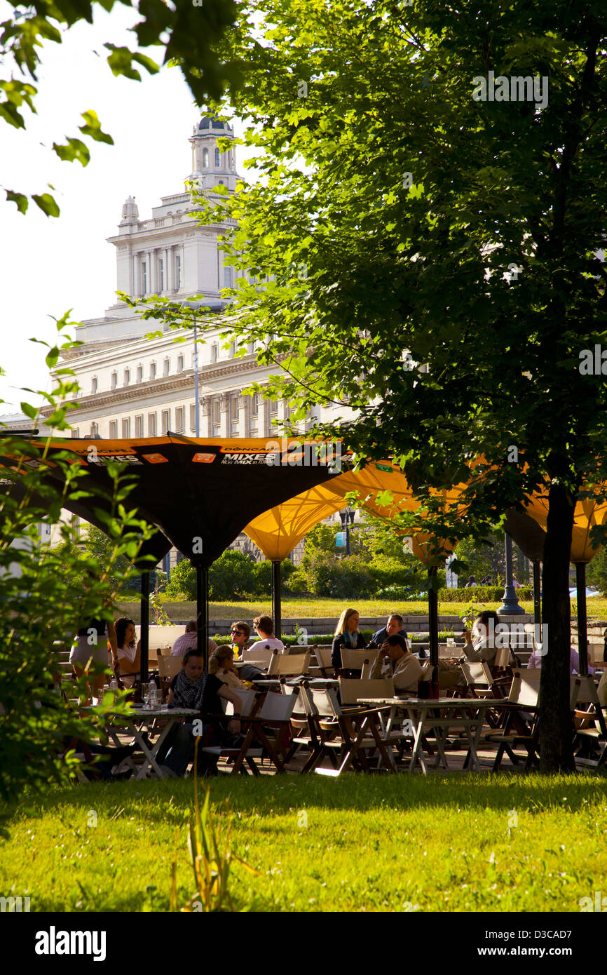 Bulgaria, Europe, Sofia, City Garden, Outdoor Restaurant In Front Of ...