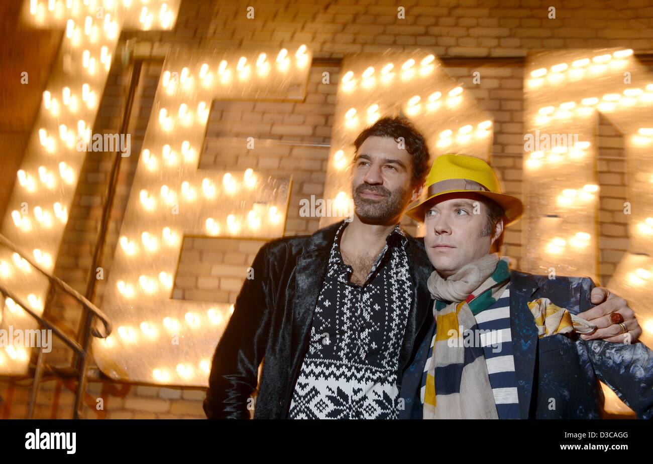 Canadian musician Rufus Wainwright (R) and his partner Jorn Weisbrodt ...