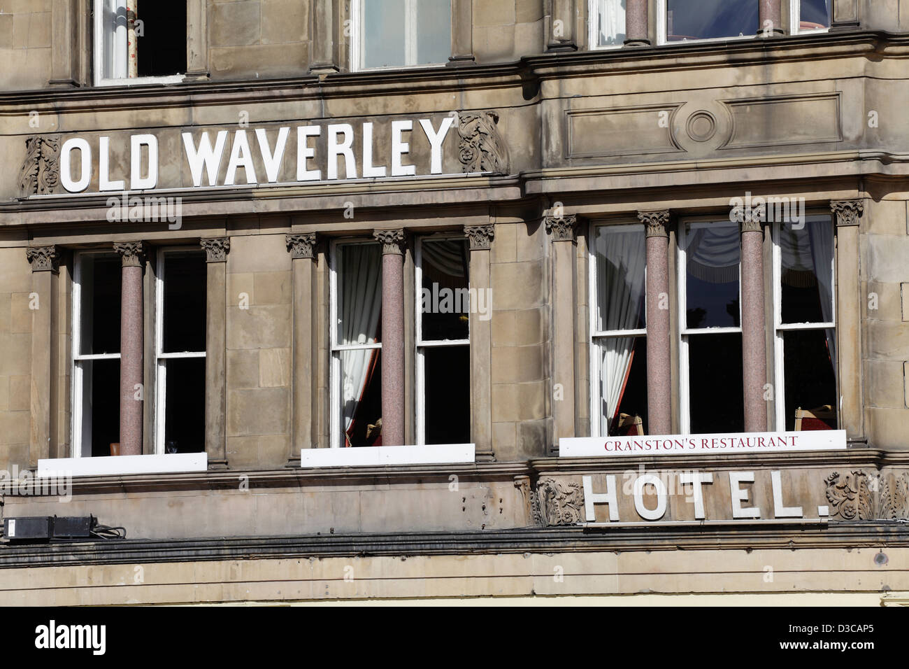 Detail of the sign on the facade of the Old Waverley Hotel on Princes ...