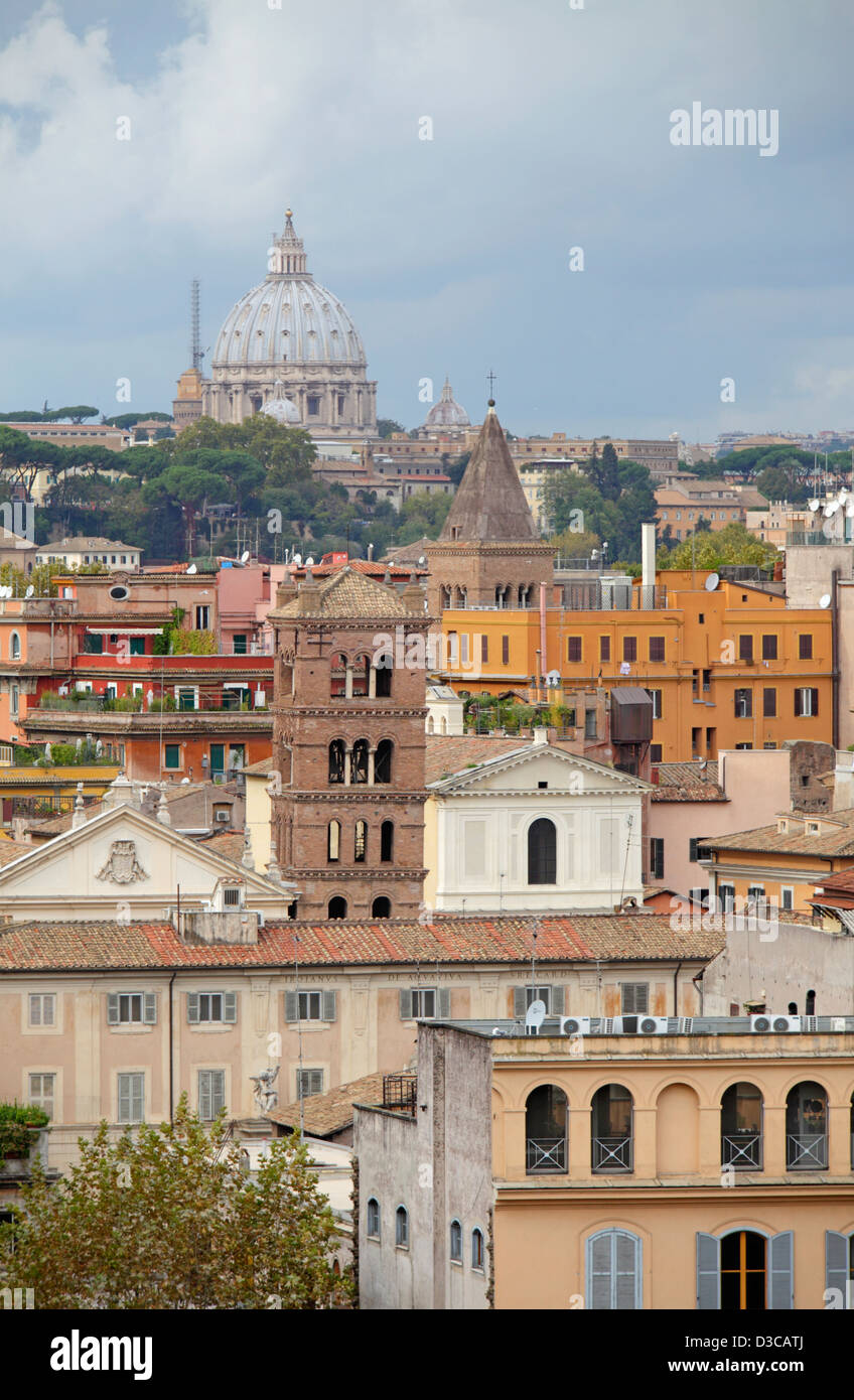Rome rooftops hi-res stock photography and images - Alamy
