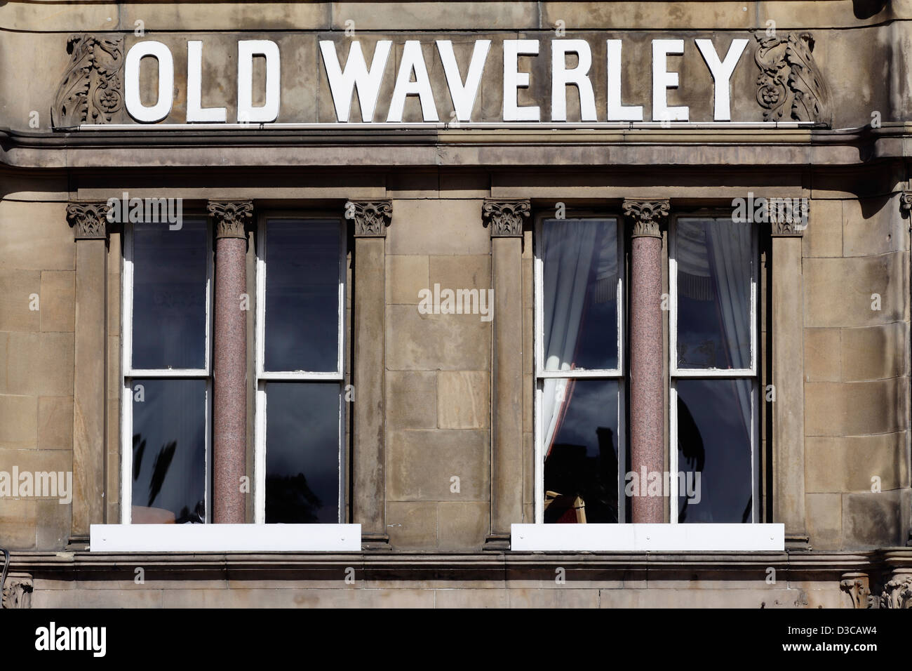 Detail of the sign on the facade of the Old Waverley Hotel on Princes ...