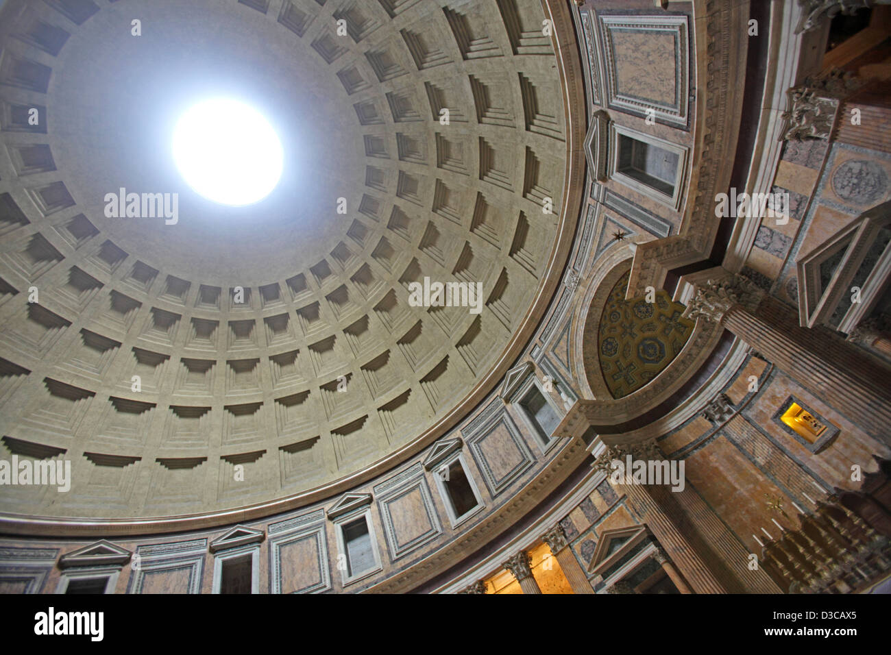 Interior of the Pantheon's dome, Rome, Italy Stock Photo - Alamy