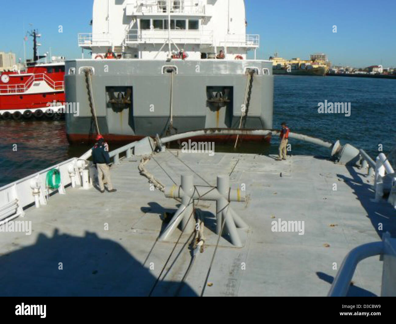 The ET-134 external fuel tank is prepared for its journey to the Gulf ...