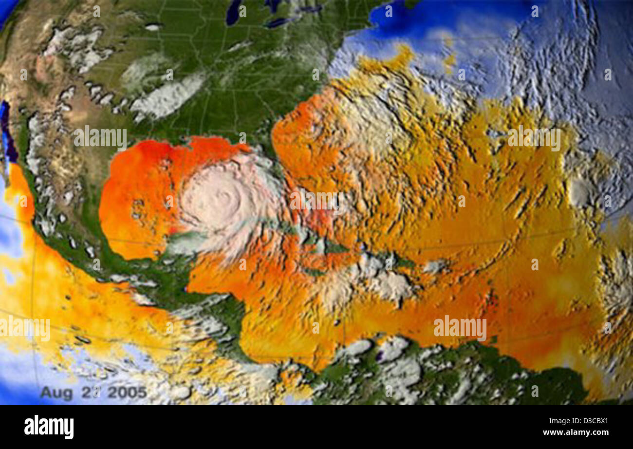 NASA's satellite imagery captured the landfall of Hurricane Katrina on ...