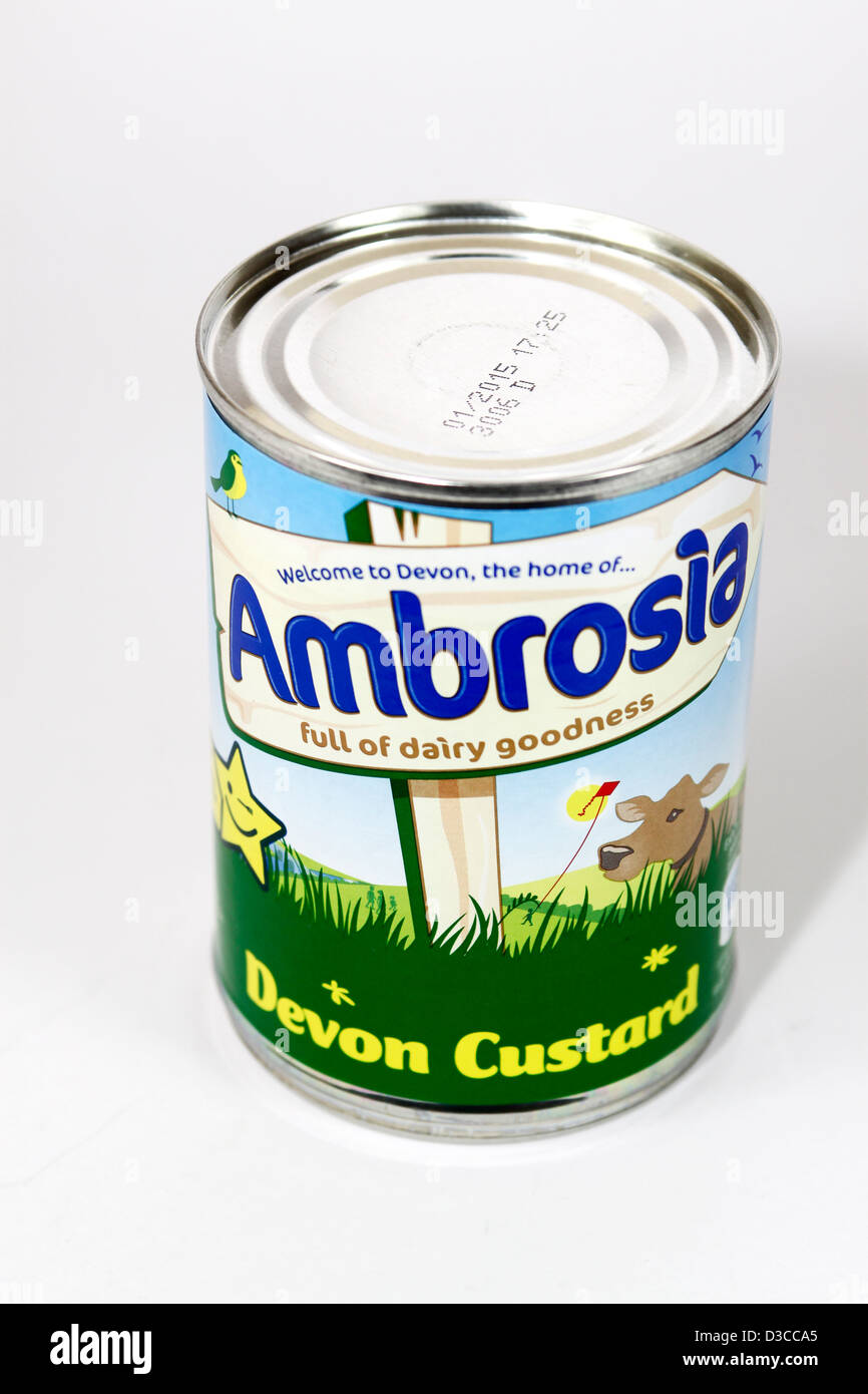 Can of Ambrosia Devon Custard Stock Photo - Alamy